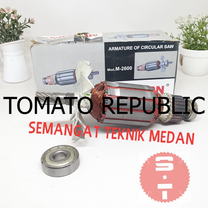 Jual Murah M2600 ARMATURE ANGKER MESIN CIRCULAR SAW GERGAJI 7" MODERN M ...