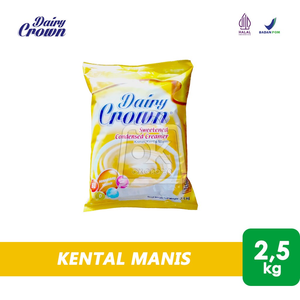 Jual Susu Kental Manis Dairy Crown Krimer SKM (Pouch 2,5 kg) | Shopee ...