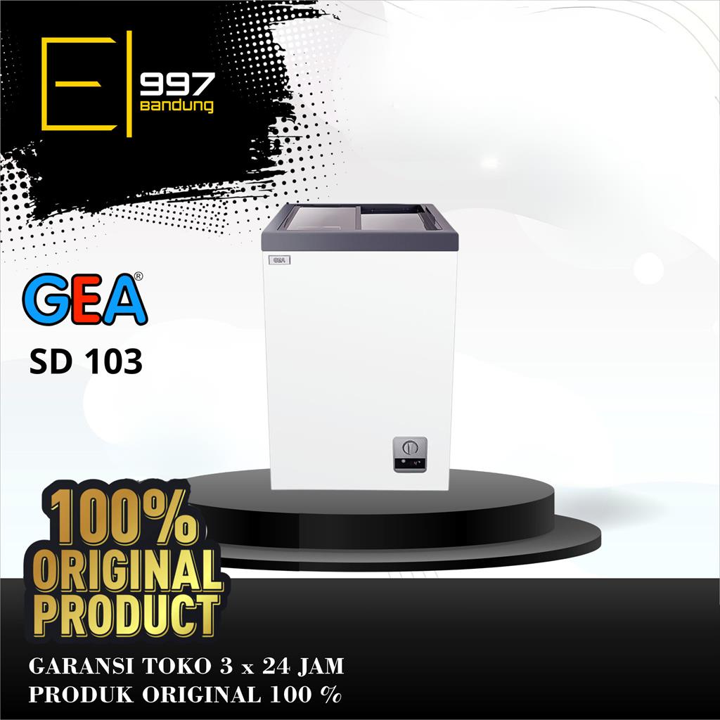 Jual Freezer GEA sliding kaca SD 103 / SD103 , KAPASITAS 100 LITER | Shopee Indonesia