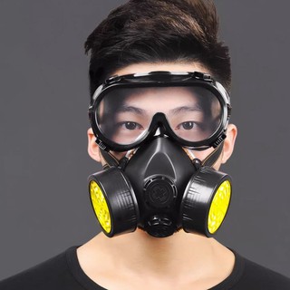 Jual Masker Obat Double Anti Polusi Chemical Respirator Kimia ...