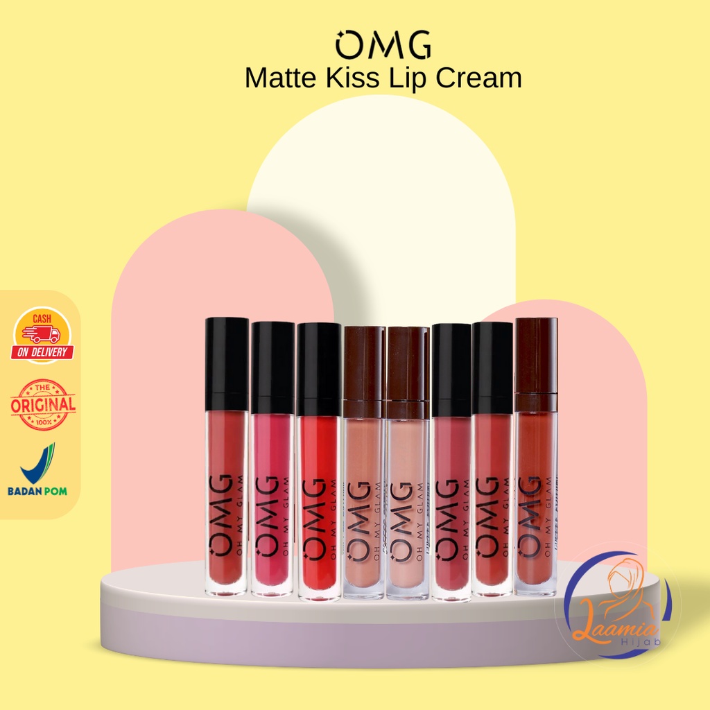 Jual OMG Oh My Glam Matte Kiss Lip Cream ( lipstick lipstik lipcream ...