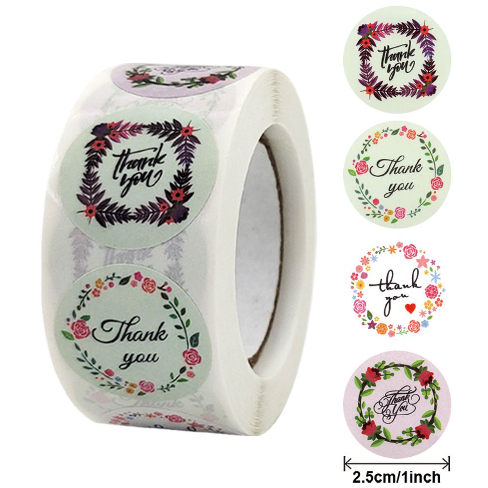 Jual 1 ROLL Stiker Label Thank You (500 Pcs) Sticker Ucapan Bulat ...