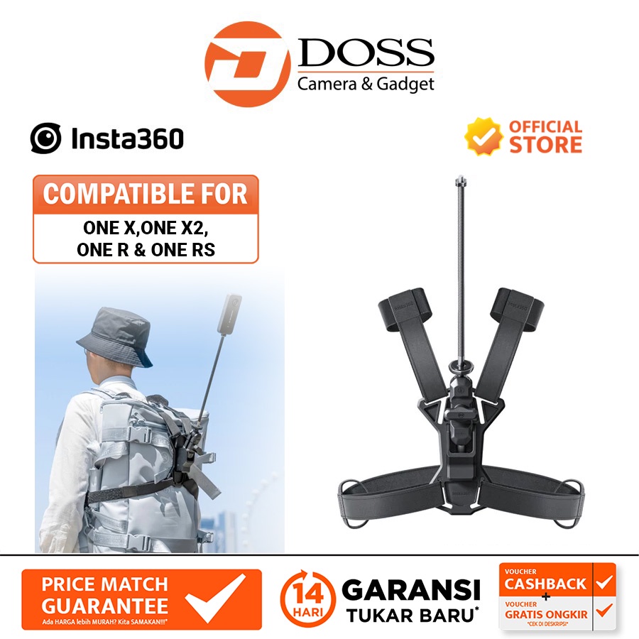 Jual Insta360 Third-Person Backpack Mount Bundle for ONE X, ONE X2, R ...
