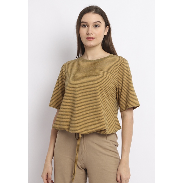 Jual Rodeo - Kaos Wanita - Dell Tee - Mustard | Shopee Indonesia