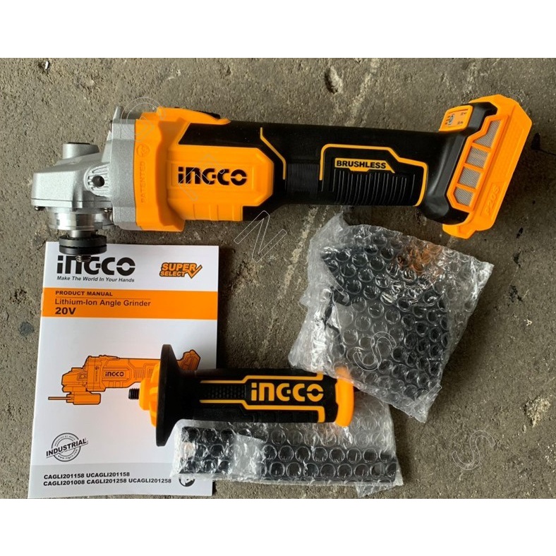 Jual Mesin Gerinda Brushless 100 mm 4 inch 20V CAGLI201008 Unit Only ...