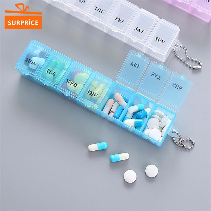 Jual Kotak Obat Harian 7 Grid / Tempat Obat 1 Minggu / Kotak Perhiasan ...
