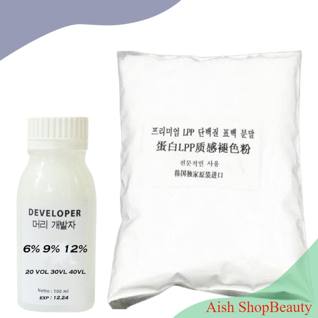 Jual Developer + Bleaching Rambut Korea LPP level 9 kemasan 50gr dan ...