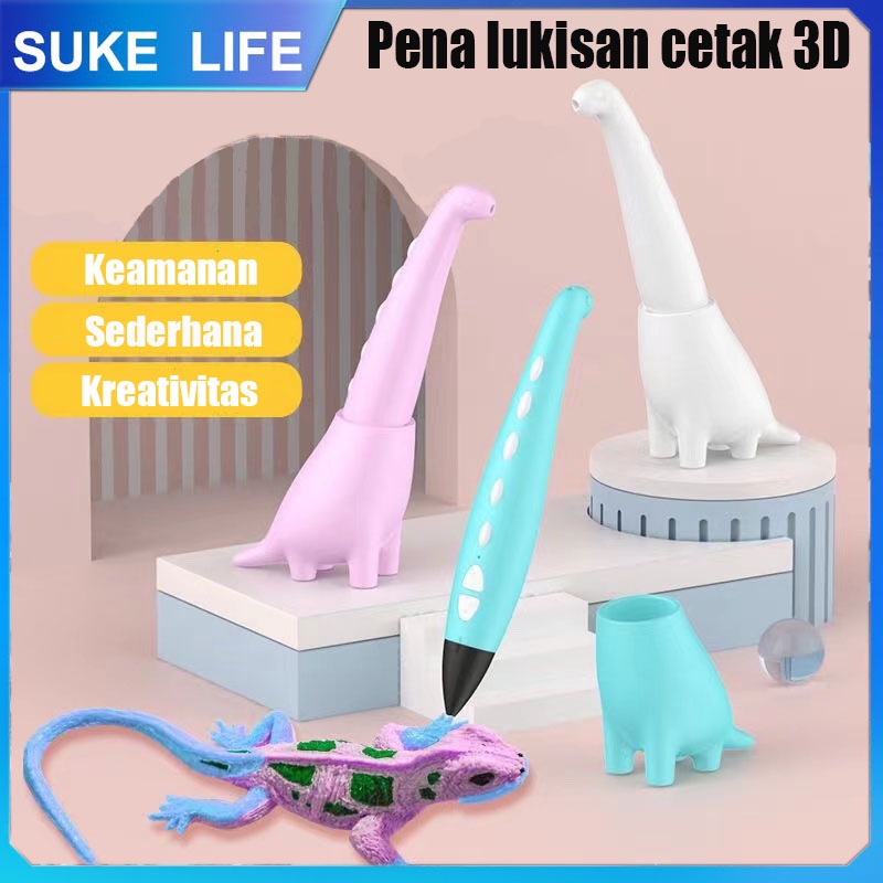 Jual [Pembelian Flash]Dinosaurus 3D Printing Pen 3D Printer Arts Pen ...