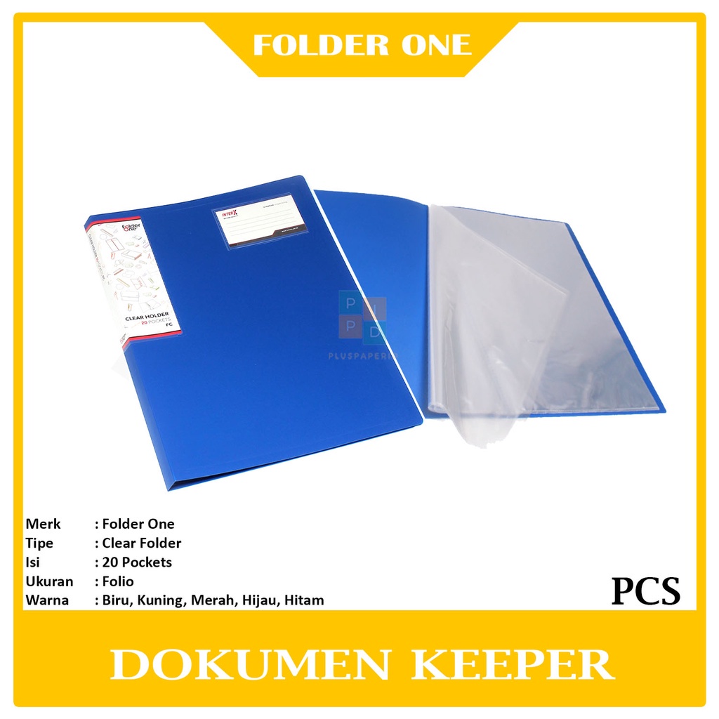 Jual FOLDER ONE - Clear Holder 20 Lembar Folio - Pcs | Shopee Indonesia
