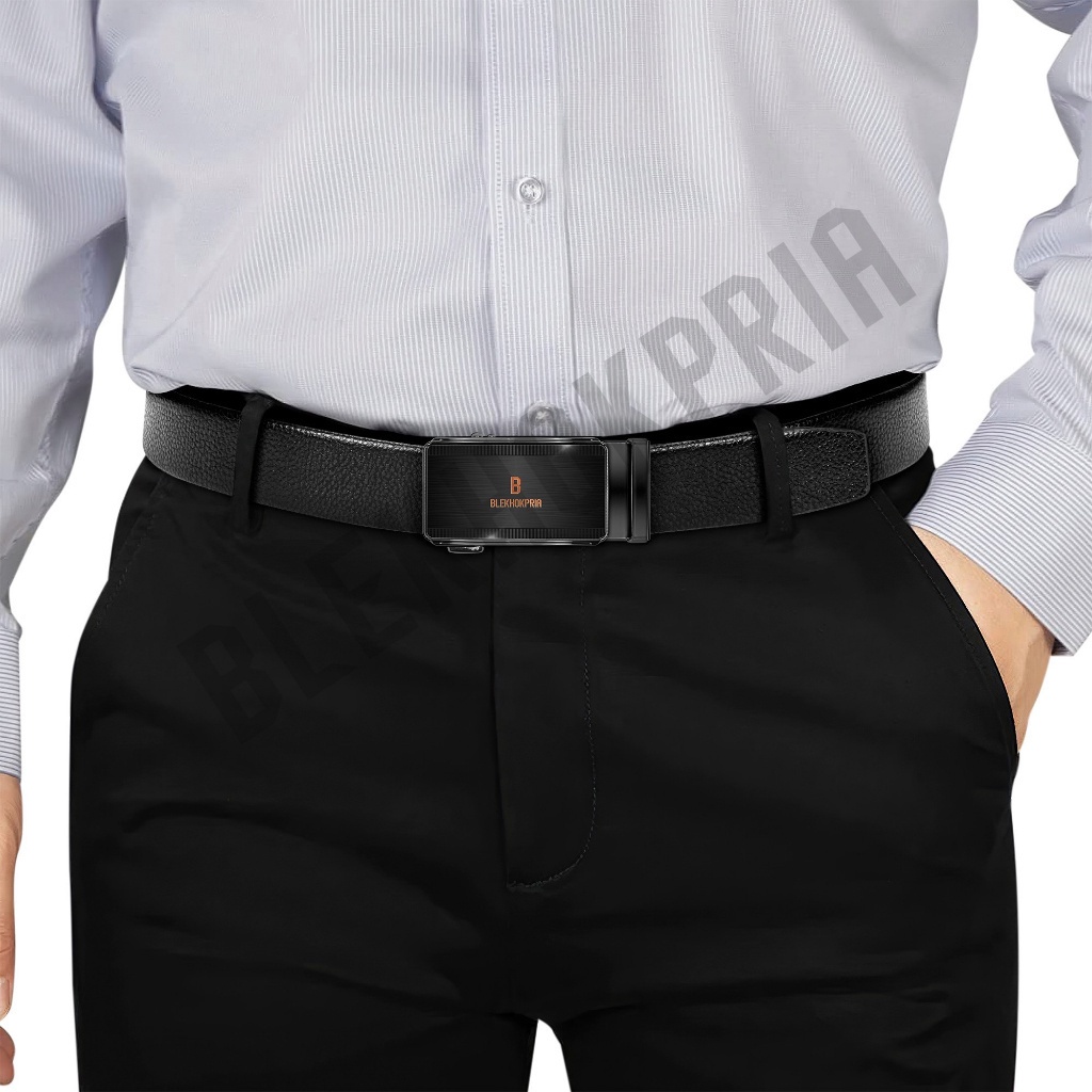 Jual BLEKHOK Ikat Pinggang Pria Kulit Sapi Asli 100% Model Rel Sabuk ...