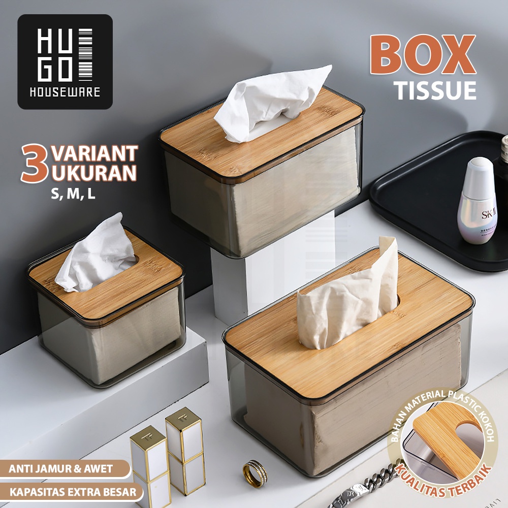 Jual HUGO Tempat Penyimpanan Tissue Transparan Kotak Tisu Estetik ...