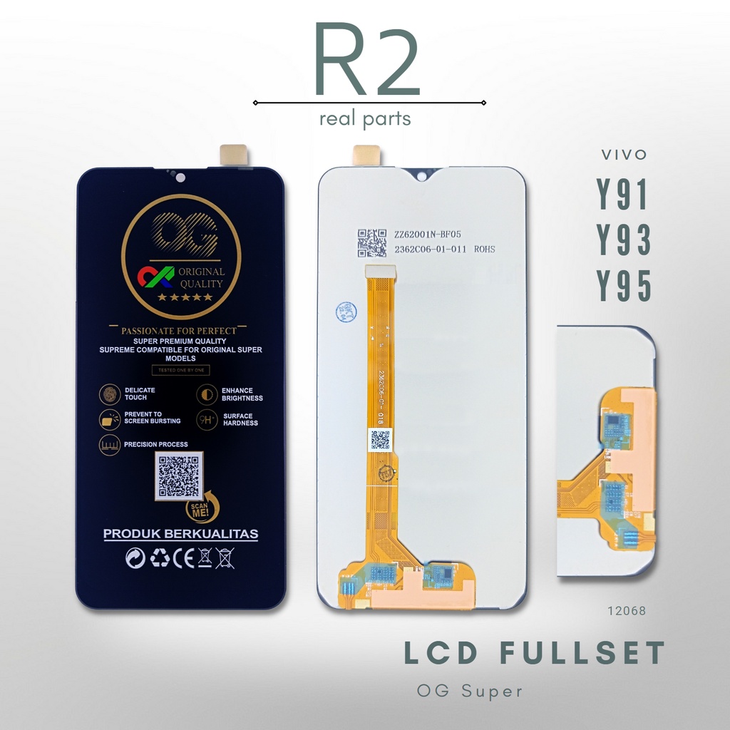 Jual LCD Touchscreen VIVO Y91 | Y91c | Y91i | Y93 | Y95 Fullset Hitam ...