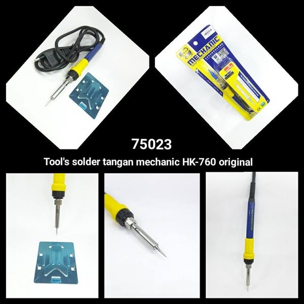 Jual Original Mechanic HK 760 Solder Tangan Soldering Iron Plus Stand Mini | Shopee Indonesia