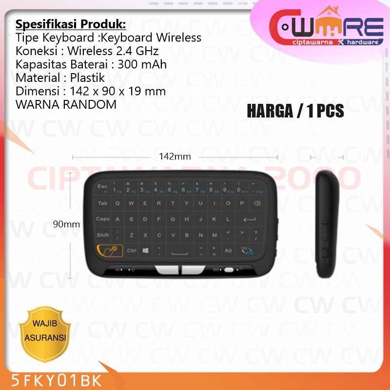 Jual Keyboard Wireless H18+ Touchpad Mini 2.4GHz tanpa kabel pc android ...
