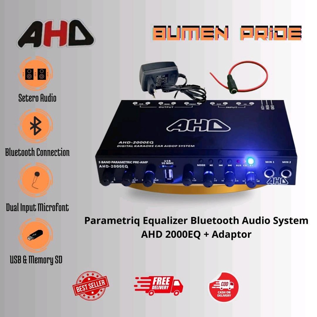 Jual Parametric Equalizer Preamp Karaoke Bluetooth TF card / USB AHD ...