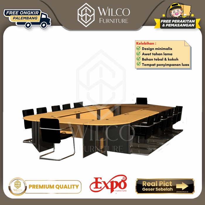 Jual Meja Meeting Conference Expo / Meja Rapat Staf / Meja Kerja Oval ...