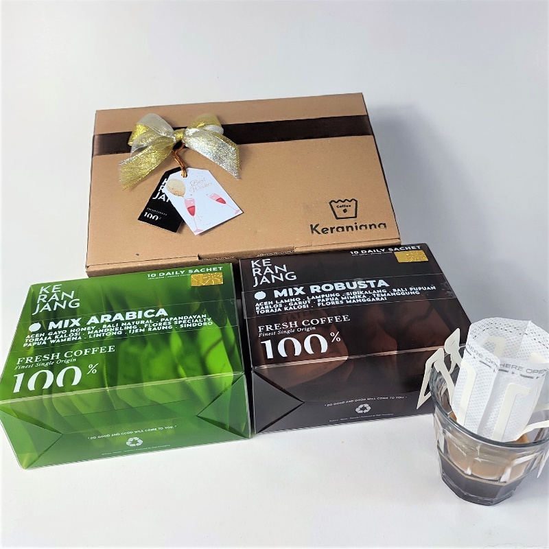 Jual Paket Hampers PREMIUM Kopi Robusta Arabica 8-10 Sachet - Medium ...