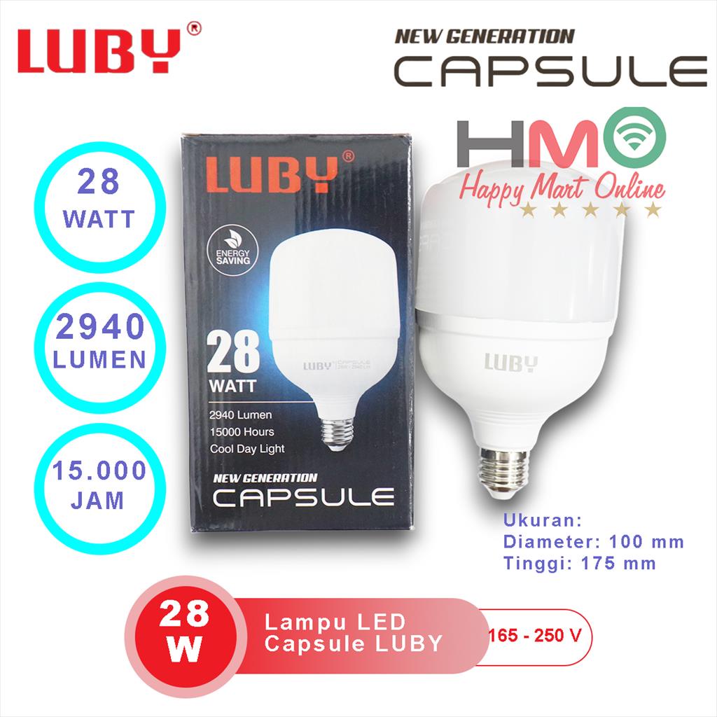 Jual Lampu LED Luby Capsule 28 Watt Cahaya Putih 28W Cool Day Light ...