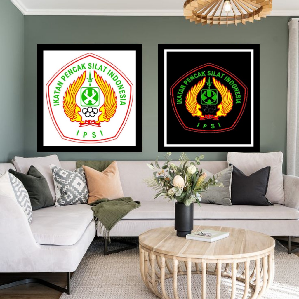 Jual Dekorasi dinding lambang IPSI ukuran 47x31, hiasan dinding aestetic, poster ipsi bingkai ...