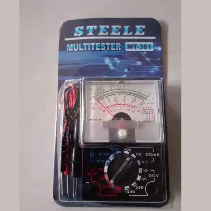 Jual AVO METER STEELE MULTITESTER MT-360 MULTIMETER ANALOG KECIL MURAH ...