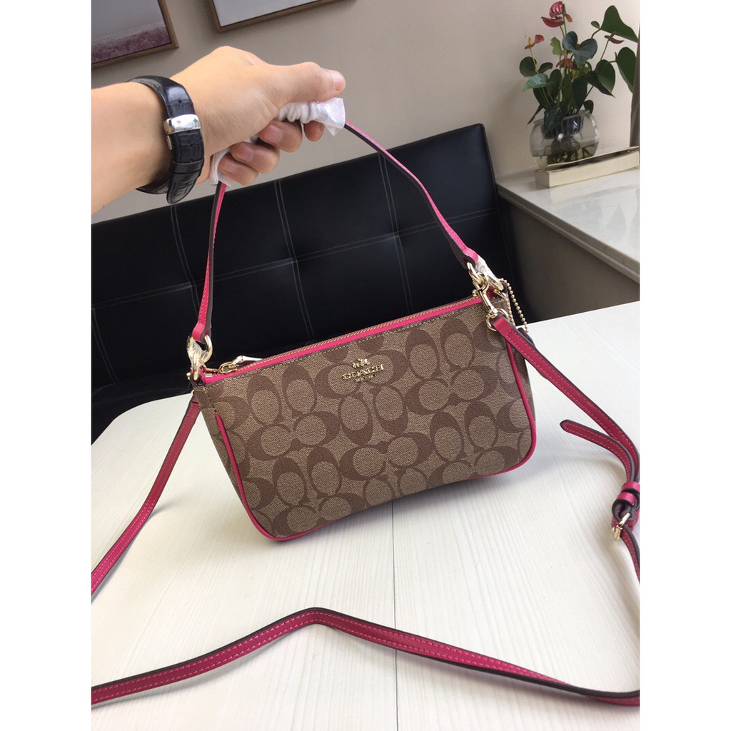 Jual Coach F36674 58321 Top Handle Pouch in Signature Women Handbag ...