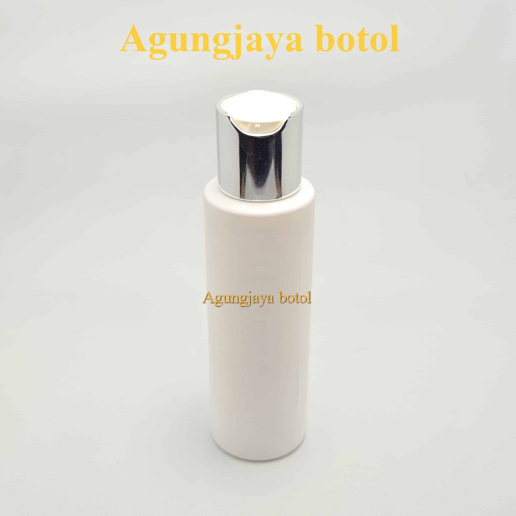 Jual Botol Pet 100 ml RF Panjang Putih Tutup Presstop / Botol Plastik / Botol Kosmetik / Botol ...
