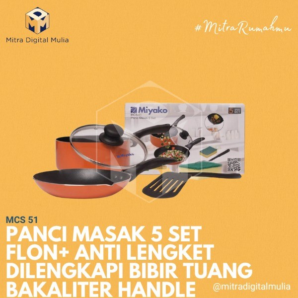 Jual Miyako MCS 51 Cookware Set 5 in 1 | Shopee Indonesia