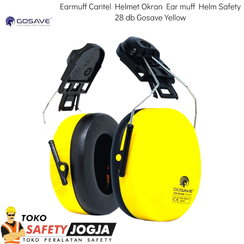 Jual Ear Muff Centel Safety Helmet Okran Kuning 28 db Gosave | Shopee ...