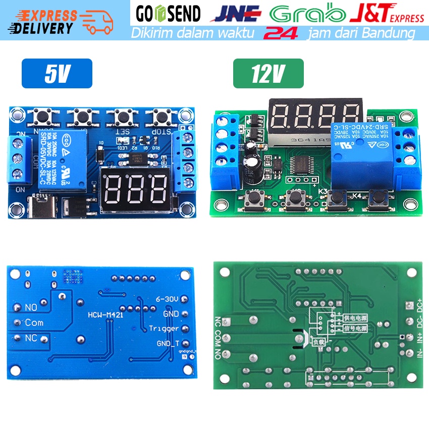 Jual Digital Time Delay Relay Module Timer Digital Mesin Tetas Modul Relay Delay Timer Dc