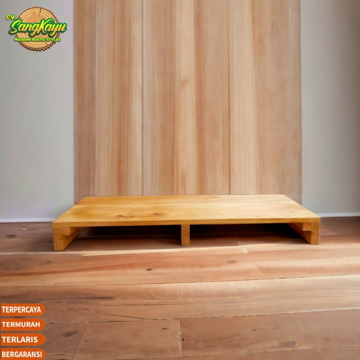 Jual Monitor stand kayu 90x20x10cm meja monitor Monitor table 2 Monitor ...