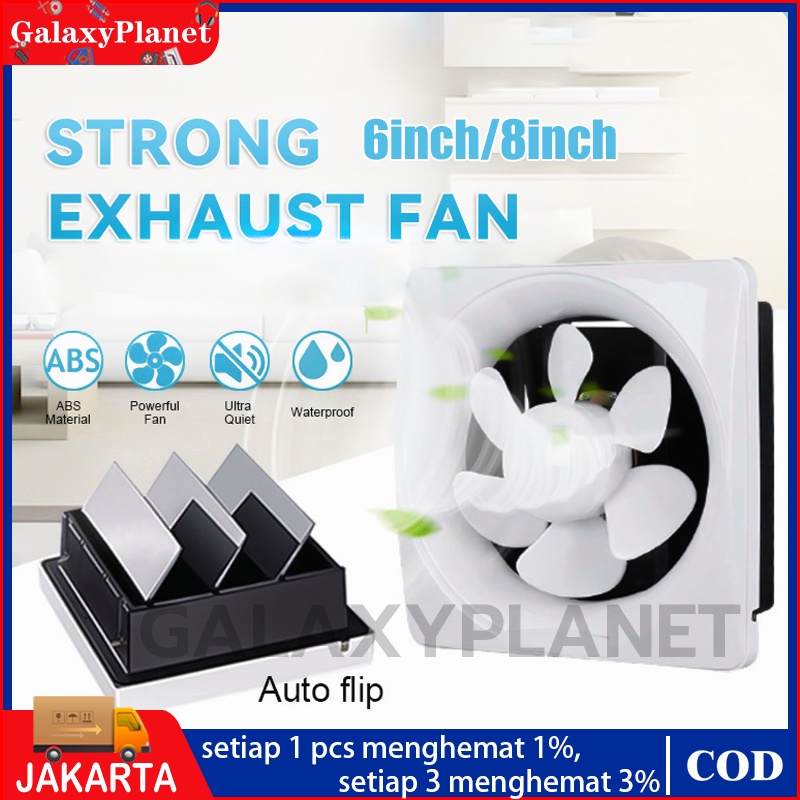 Jual Wall Exhaust 6inch/8inch wall exhaust fan/Heksos Fan Dinding 8 ...