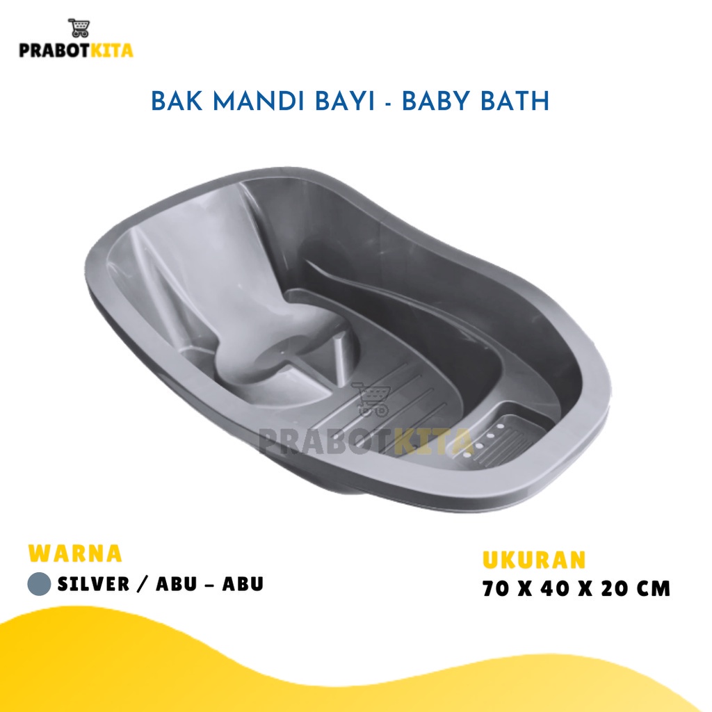 Jual Ember Bak Tempat Mandi Bayi Silver / Baby Bath Aesthetic Abu ...