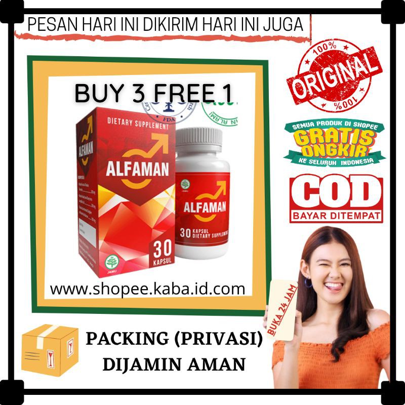 Jual 100% ORIGINAL ( Alfaman Kapsul Original Isi 30 Kapsul Untuk ...