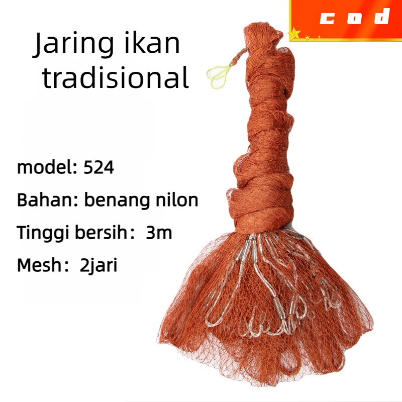 Jual jaring lempar tangan tradisional kuno, jaring cing, jaring lempar ...