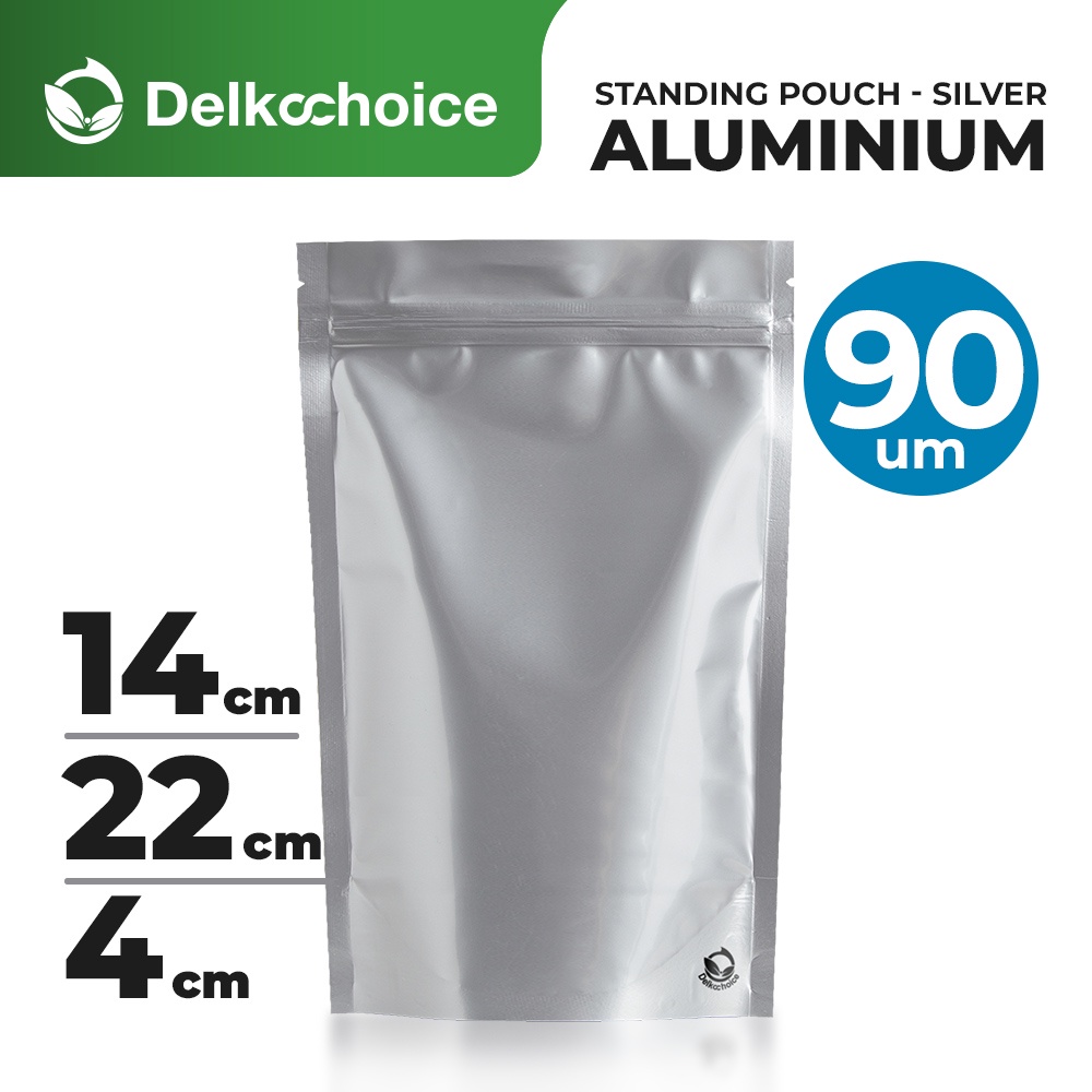 Jual Standing Pouch Full Alumunium SILVER 14x22 Kemasan Makanan ...