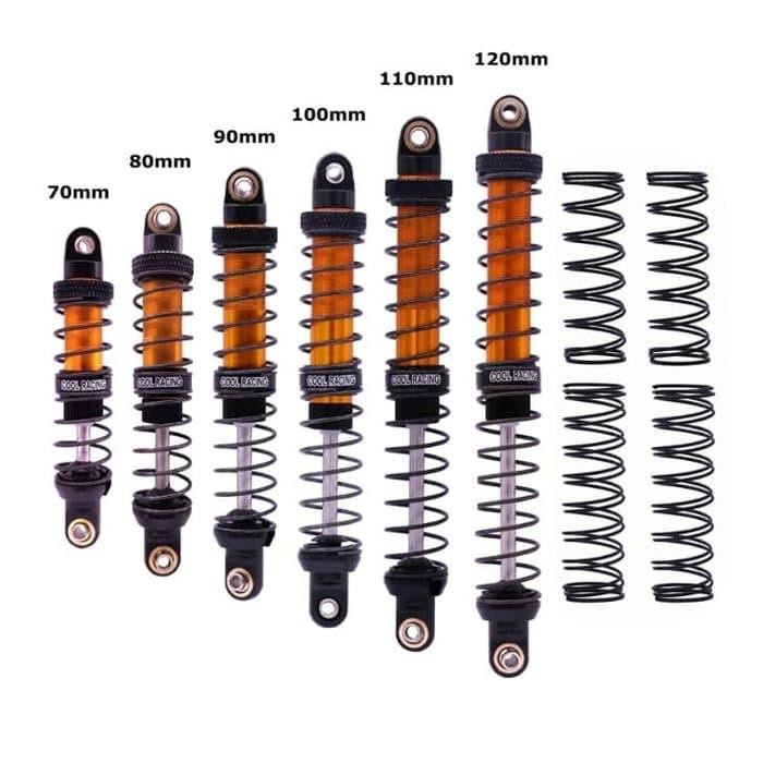Jual 4pcs shock absorber cool racing RC scx10 trx4 rc4wd Black Gold ...