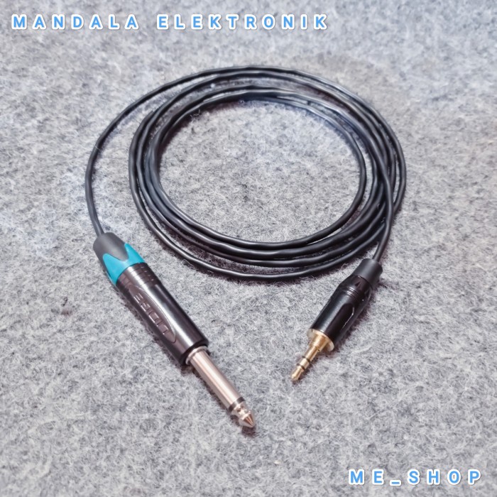 Jual Kabel Jack converter 3.5 to 6.5 Gitar keyboard bass kabel head ...