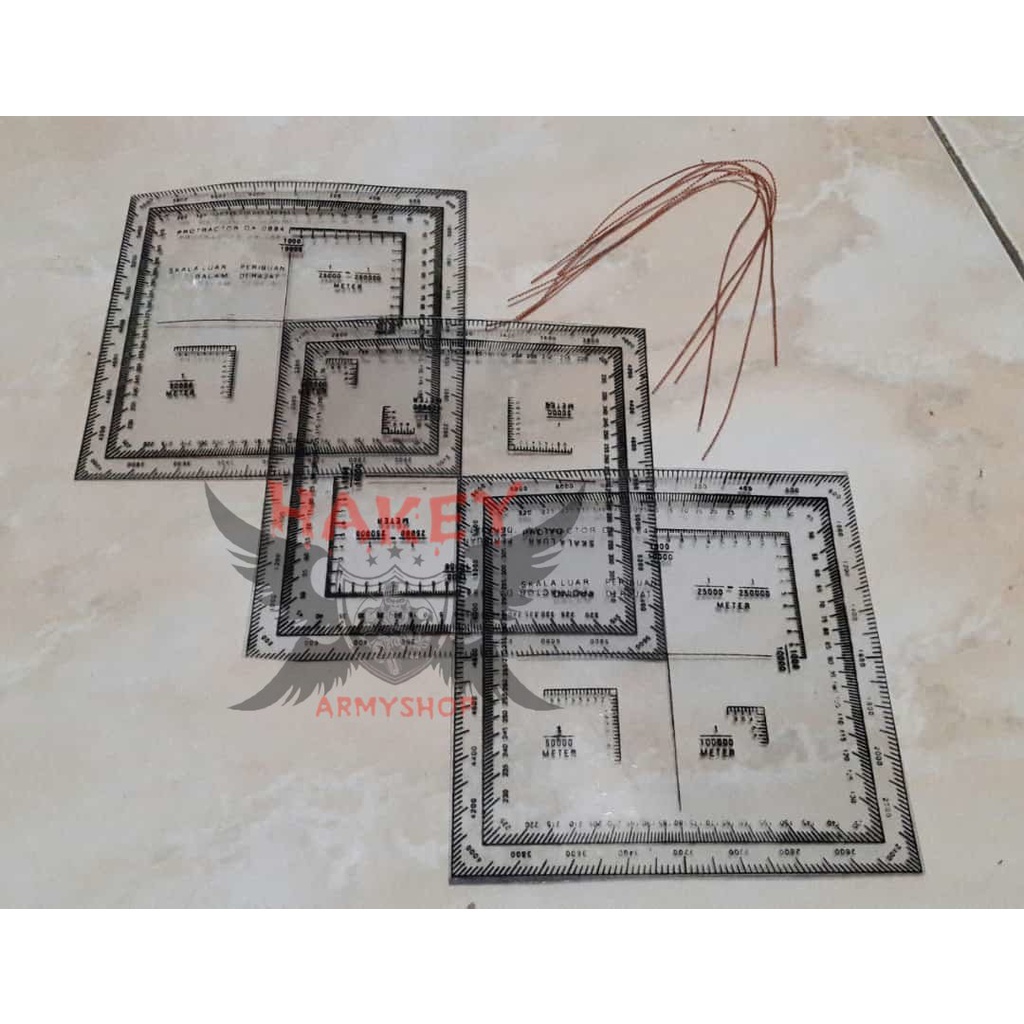 Jual Protaktor Navigasi Penggaris Busur Derajat PAlat Bantu Peta ...