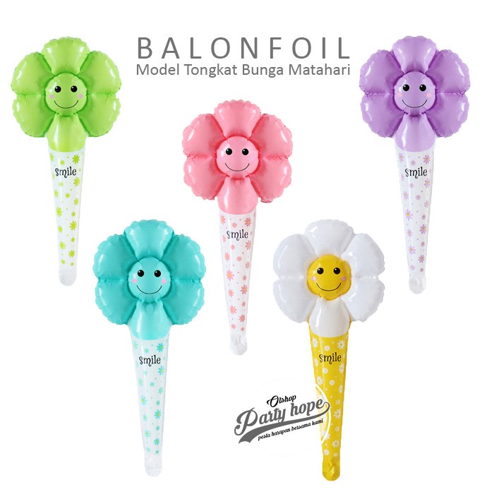 Jual Balon Pentung Bunga Matahari / Balon Foil Tongkat Stick Bunga ...