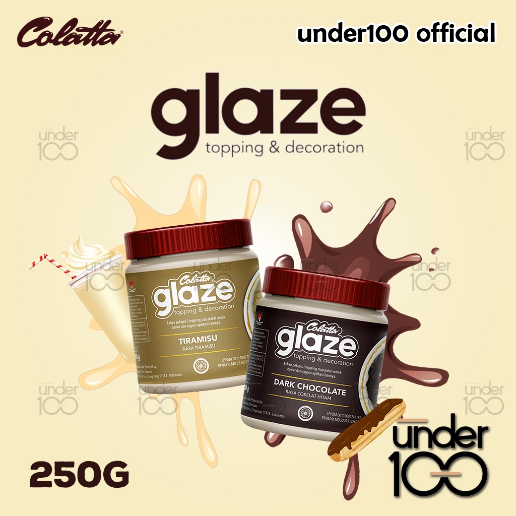 Jual Under100 Colatta Glaze Topping & Decoration 250g Dark Chocolate ...