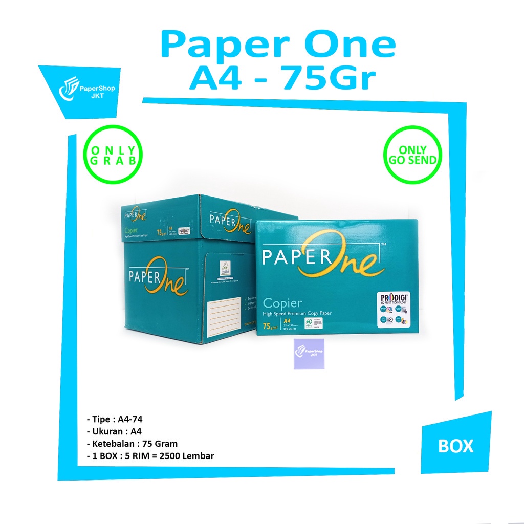 Jual PAPERONE- Kertas Fotokopi A4 75 Gram Office Paper Print - Box ...