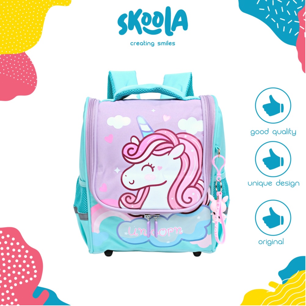 Jual HK38DU Skoola Tas Sekolah Anak Perempuan TK Ransel Unicorn Free ...