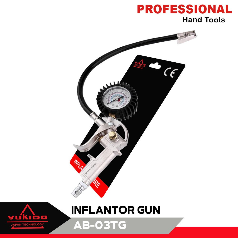 Jual TEKIRO Tire Inflator Air Pressure Gun Isi Ukur Tekanan Angin 3 in ...
