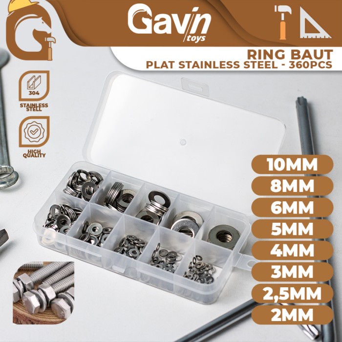 Jual Ring Baut Set Oli-Ring Stainless - Ring Plat Washer 2 - 10mm ...
