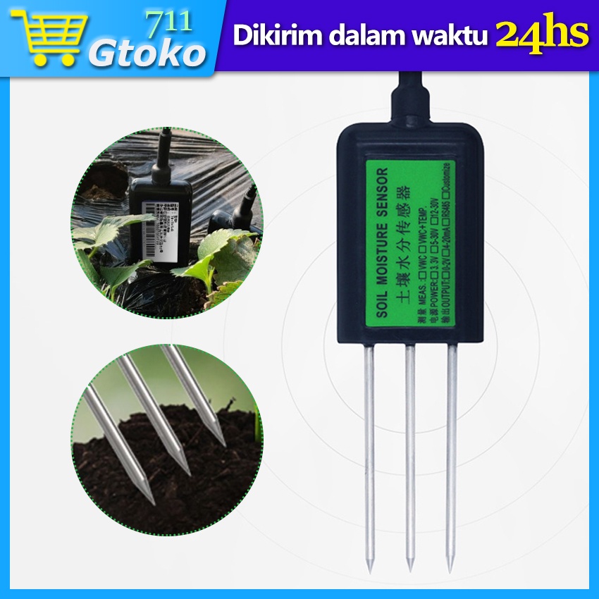 Jual RS485 Soil NPK Sensor Temperature Humidity Agricultural Sensor 3 ...