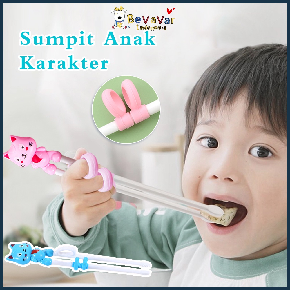 Jual BEVAVAR Sumpit Belajar Bayi Model Kucing Peralatan Makan Anak Bayi ...