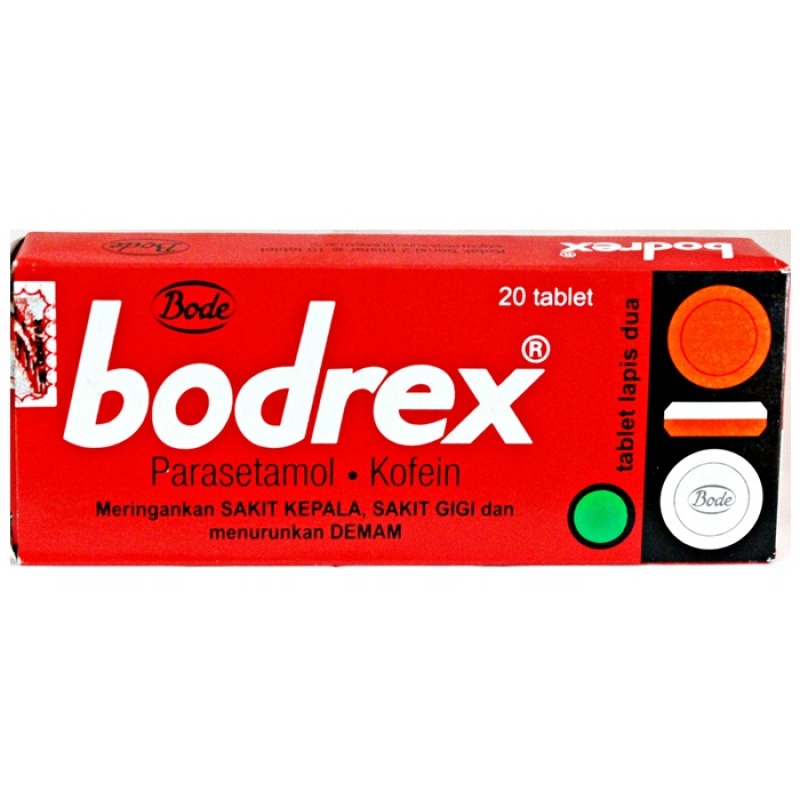 Jual BODREX TABLET 1 BOX ISI 20`S / PARACETAMOL / DEMAM | Shopee Indonesia