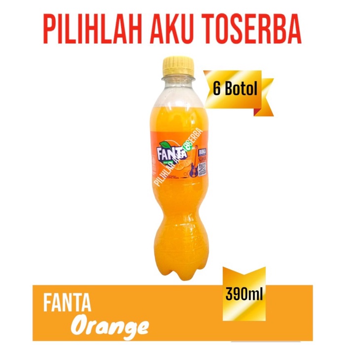 Jual Fanta ORANGE BOTOL PET 390 ml - ( HARGA 6 BOTOL ) | Shopee Indonesia