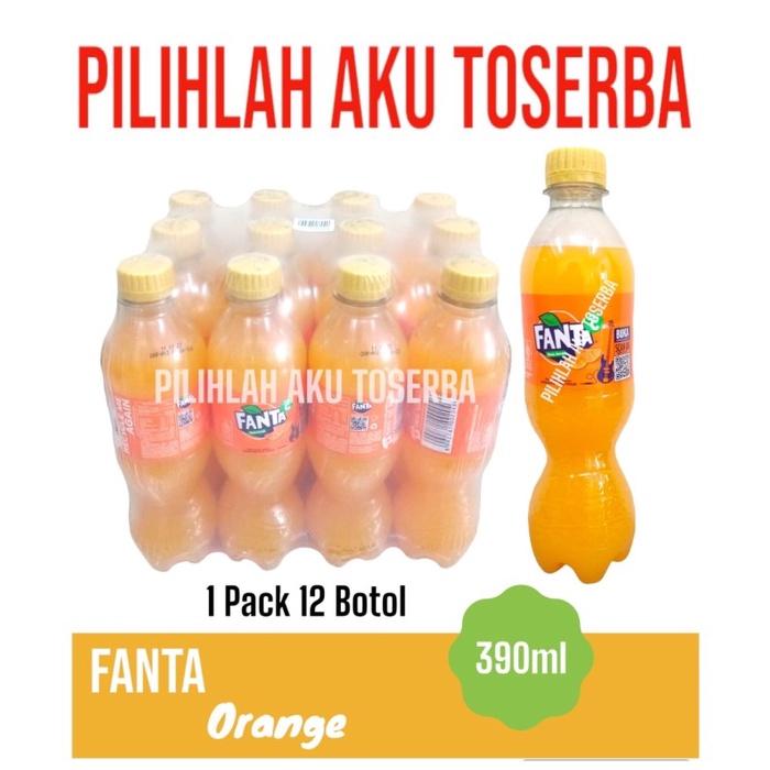 Jual Fanta ORANGE BOTOL PET 390 ml - ( HARGA 1 PACK ISI 12 botol ...