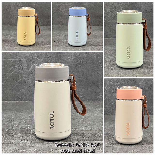 Jual TEMPAT AIR MINUM / TERMOS 3OTOL SMILE 260mL, Hot and Cold | Shopee ...
